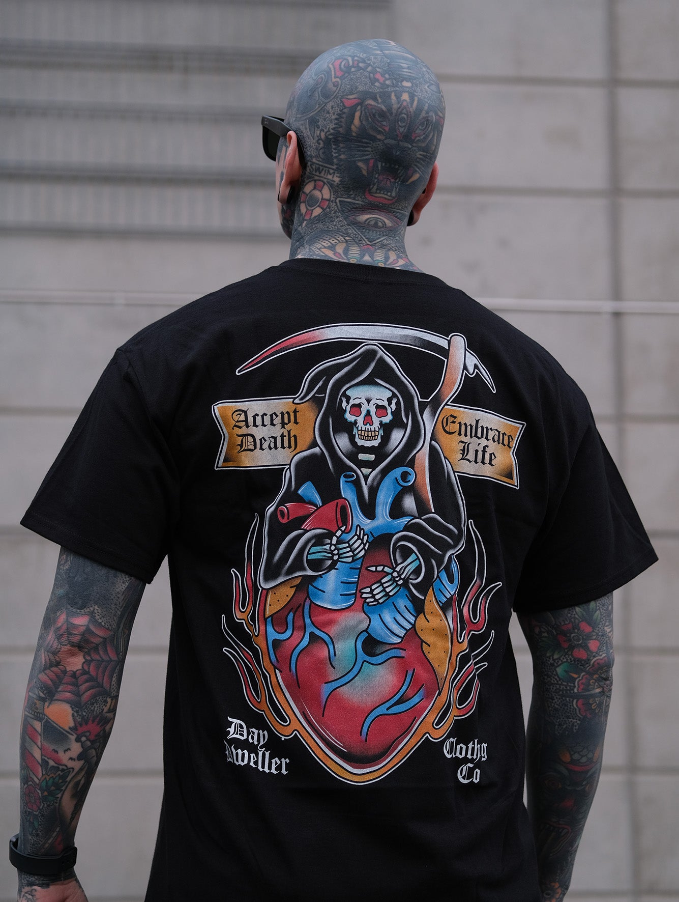 'Accept Death, Embrace Life' Black Tee