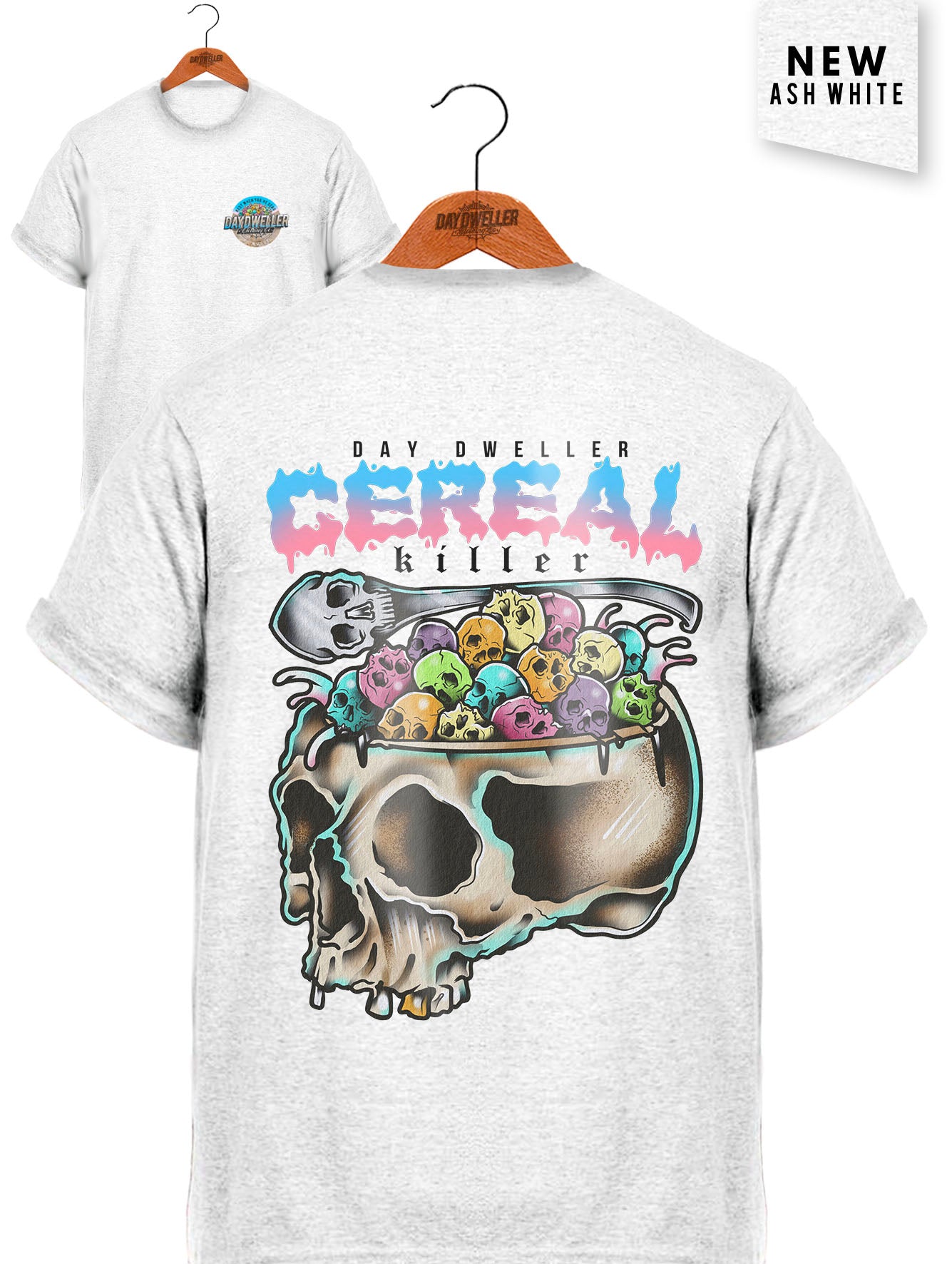 'Cereal Killer' Ash White Tee